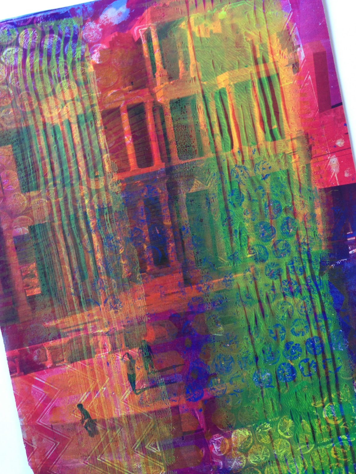 Playing With Paint: GELLI PRINTING ON MAGAZINE PAGES