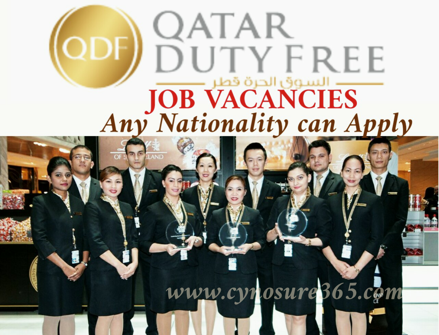 QATAR DUTY-FREE STAFF RECRUITMENT - CYNOSURE365