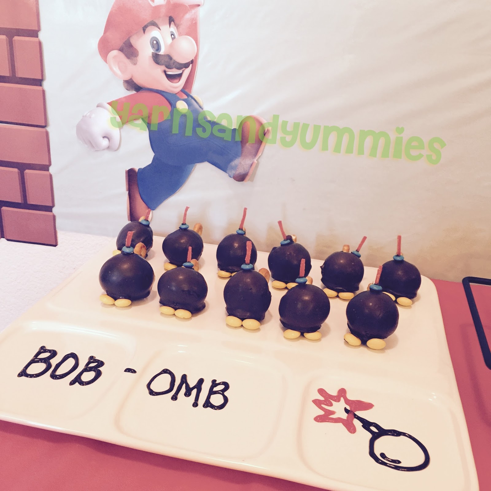 Yarns and Yummies: Super Mario Bros.™ Bob-omb Cake Pops
