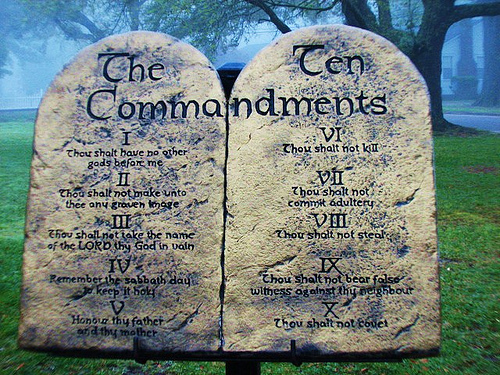 Opinion Thoughts, Opinion Expressed: Ten Commandments: number one