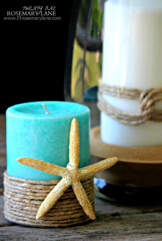 21 Rosemary Lane: Make Your Own Pottery Barn Inspired Nautical Candles