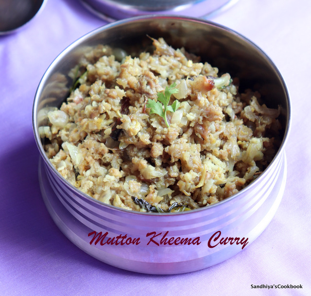 Sandhiya's Cookbook: Kothu Kari | Mutton Kheema Curry | Non Veg Recipes
