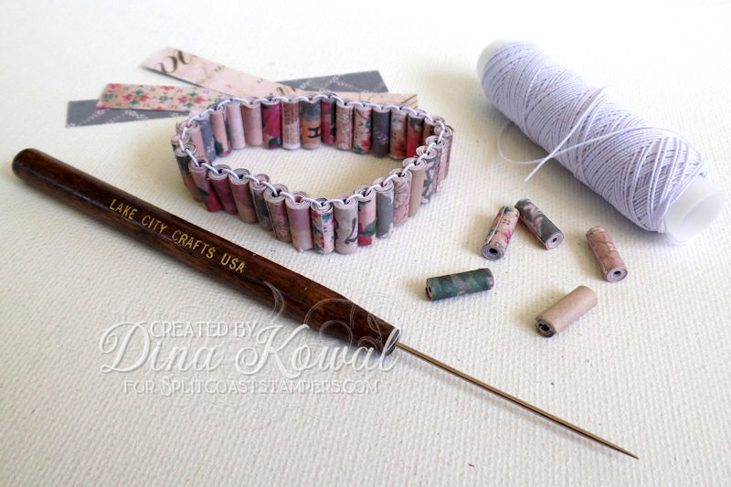 Dina Kowal Creative: Splitcoast Tutorial: Paper Bracelet