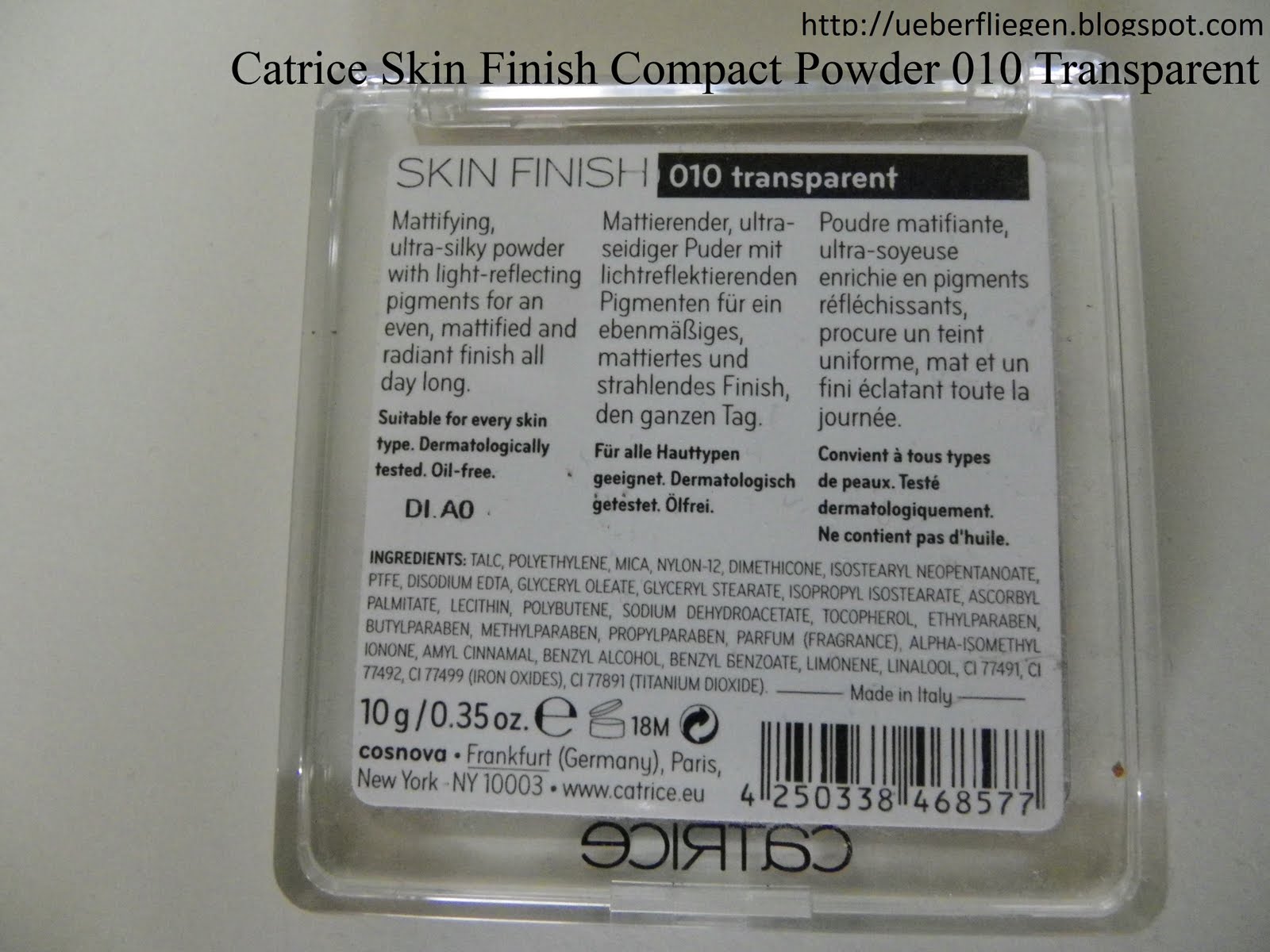 Überfliegen: Catrice Review ~ Skin Finish Compact Powder