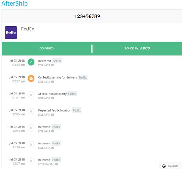 How to track the shipment