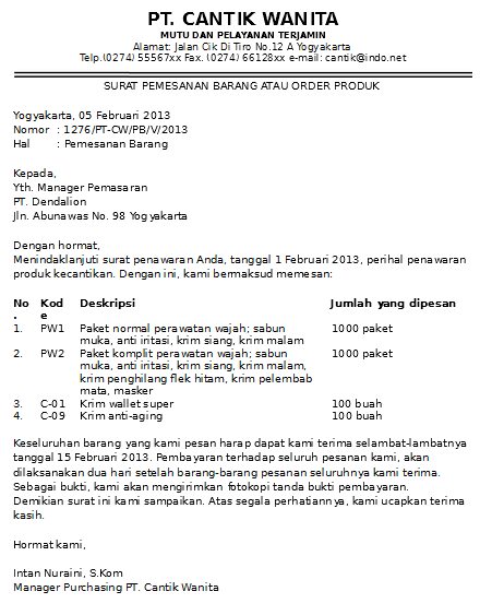 Contoh Pesan Good News Dan Goodwill : Contoh Surat Bisnis Good Will ...