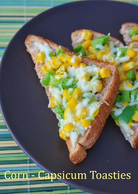 Veggie Platter: Corn - Capsicum Toasties