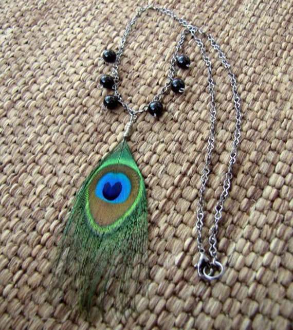 B!JoUteRap!a: Bisutería con plumas / peacock feather jewelry