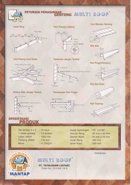 Harga Genteng Metal Multiroof Terbaru 2019 | HARGA ATAP 2020,GALVALUME ...