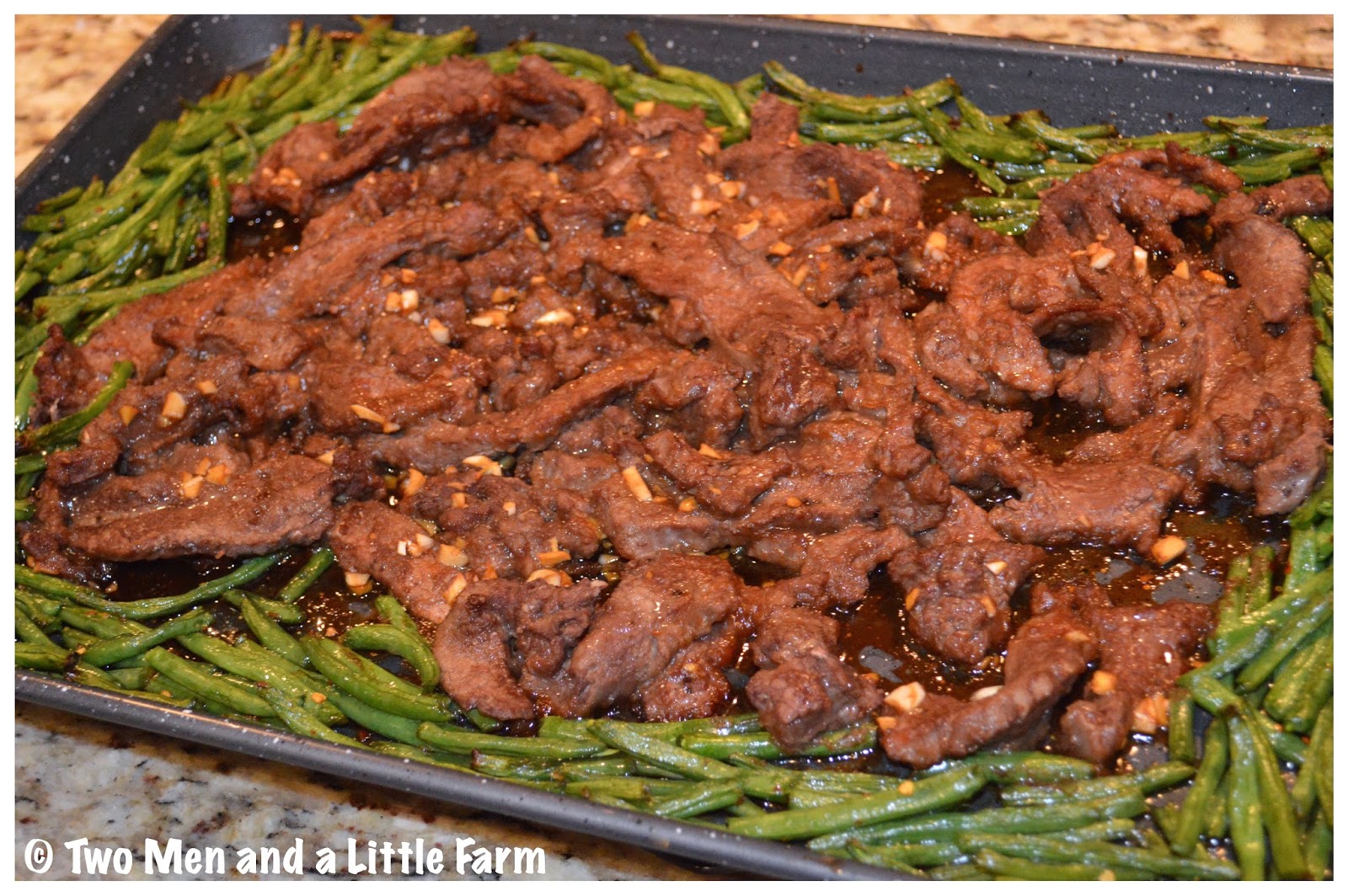 Two Men and a Little Farm: SHEET PAN MONGOLIAN BEEF RECIPE