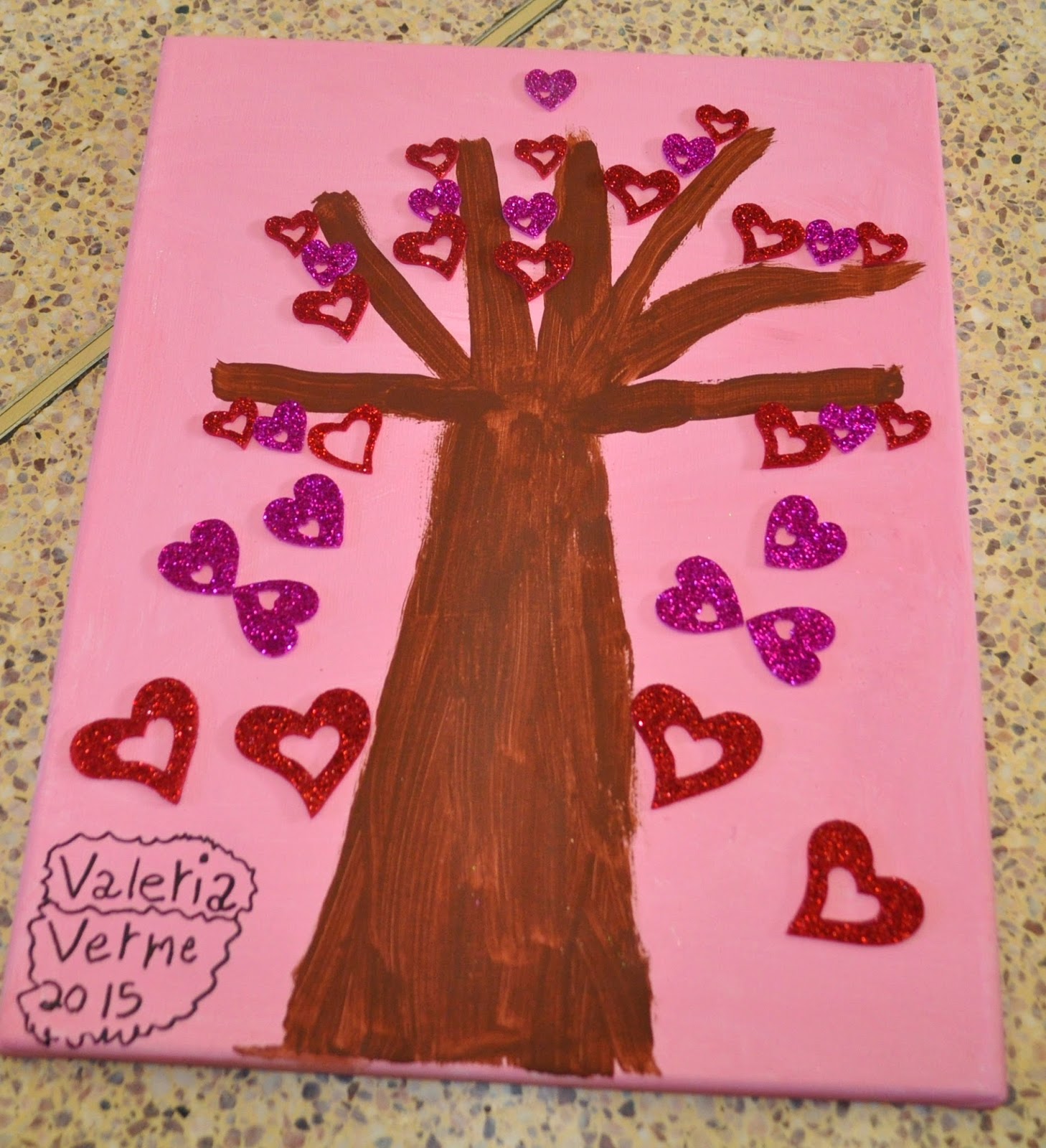 So Many Stamps: Kids Craft Class Valentine Heart Tree Painting