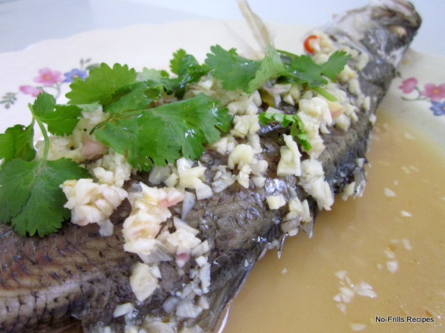 Steamed Fish in Garlic Lime Sauce