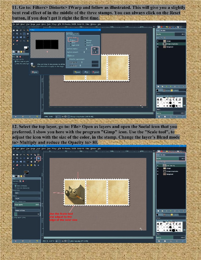 Gimp Nexux Tutoriales: How to create Social Network Stamps
