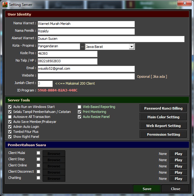 Sidik Maulana: Setting Billing server & Client