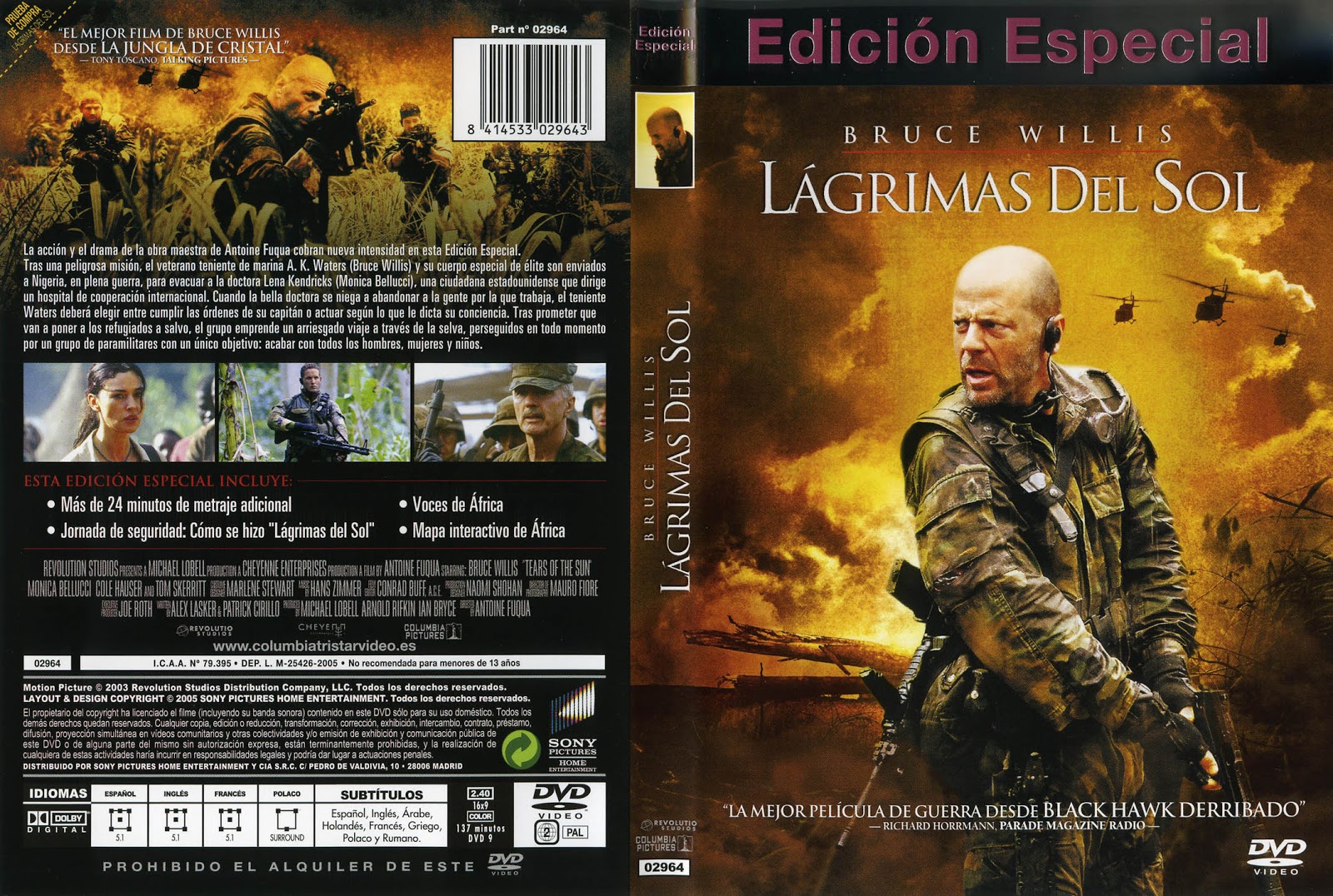 Tears of the Sun (2003) | Movie Poster and DVD Cover Art