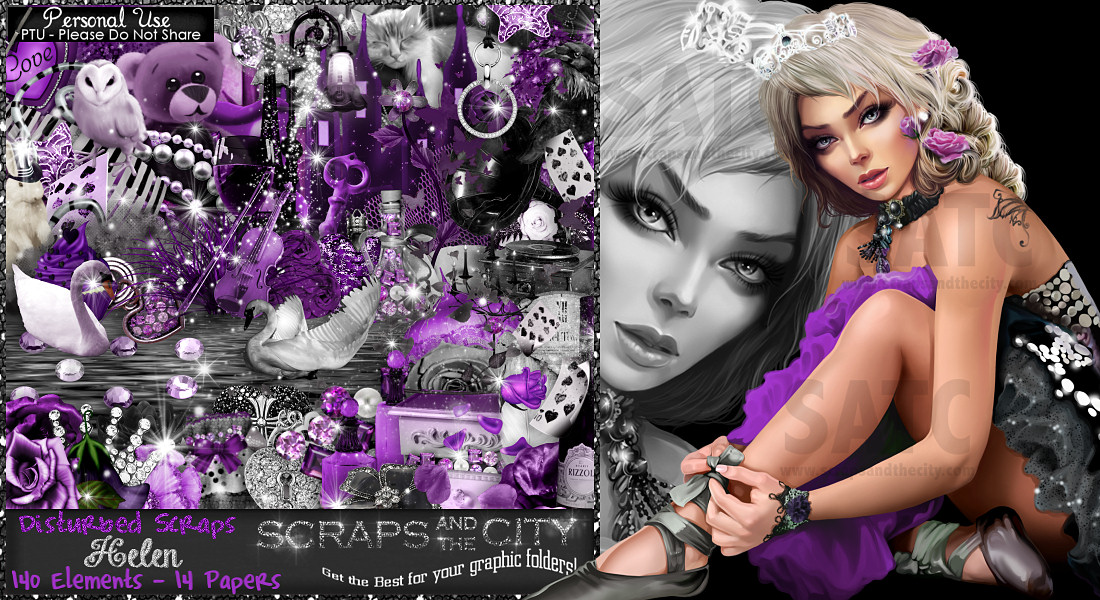 Disturbed PSP tutorials: New PTU Scrap kit: Helen