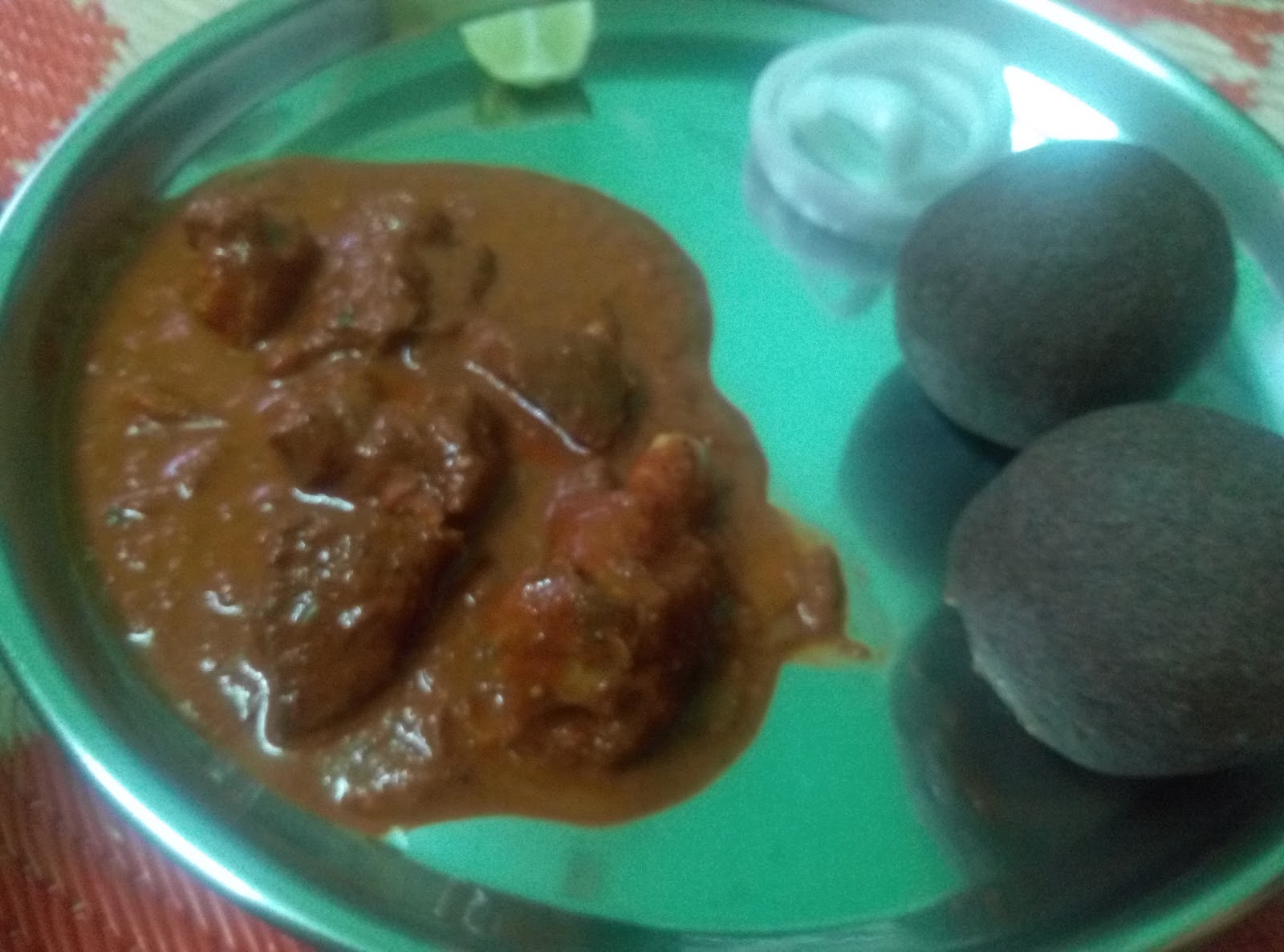 Ragi Mudde Recipe | Finger Millet Recipe with Mutton Curry