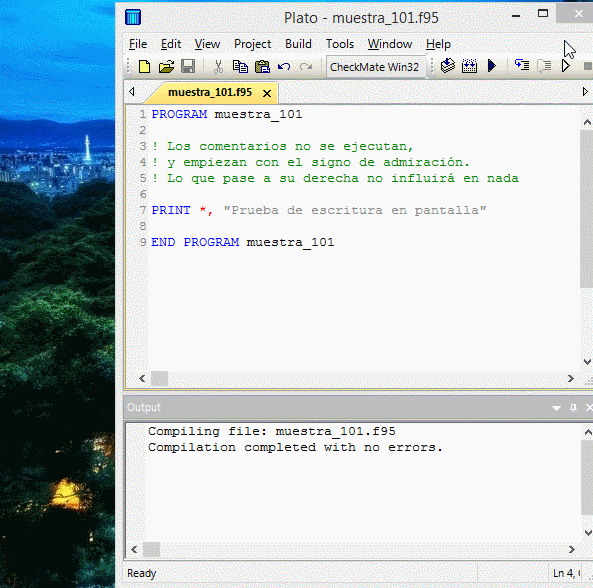 Fortran, CFD, y otras cosas: Creando nuevo archivo en Plato (Fortran 95)