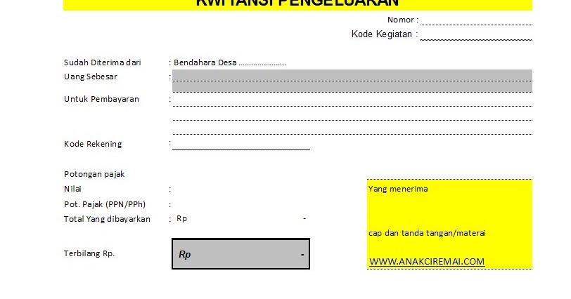 Tren Gaya 29+ Contoh Kwitansi Bahasa Inggris
