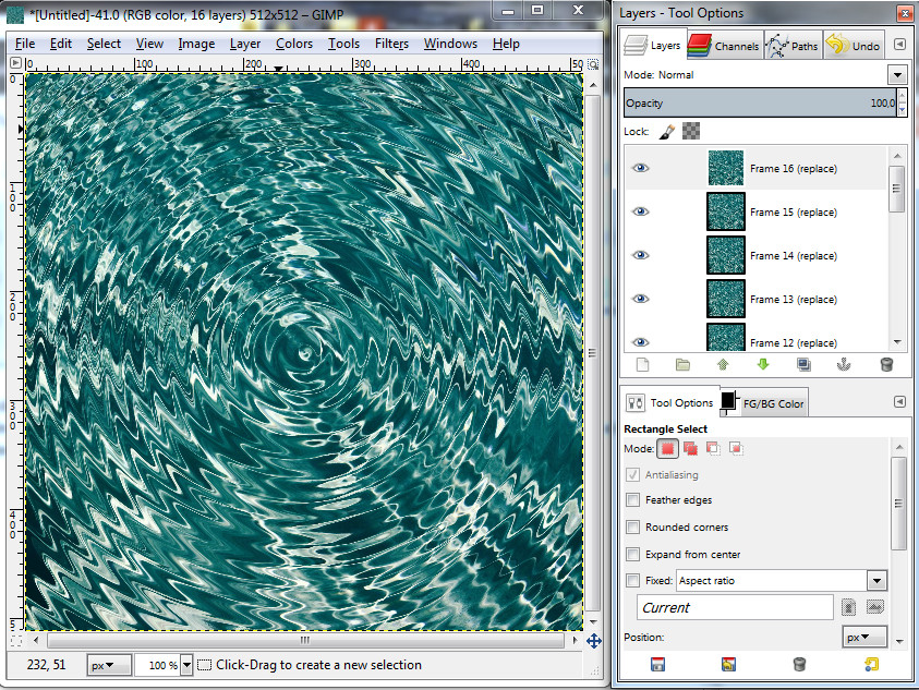 PrimWizard: Animated Sparkling Water Texture - Tutorial for Gimp