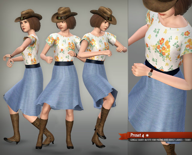 [TS3] Circle Skirt Outfit
