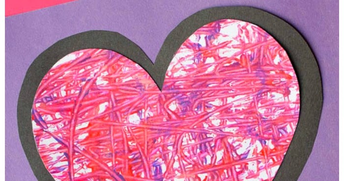 Marble Painted Hearts And Garland | What Can We Do With Paper And Glue