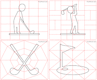Four grid: Free printable Golf grid line drawing worksheet/activity for ...