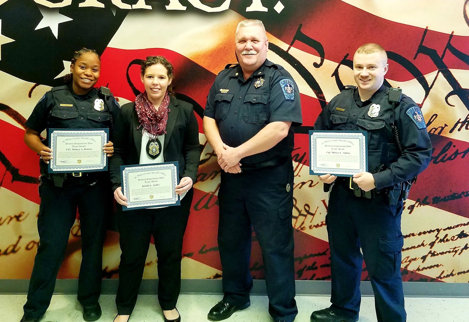 St. Mary's County Sheriff's Office - News: Sheriff's Office Employees Awarded