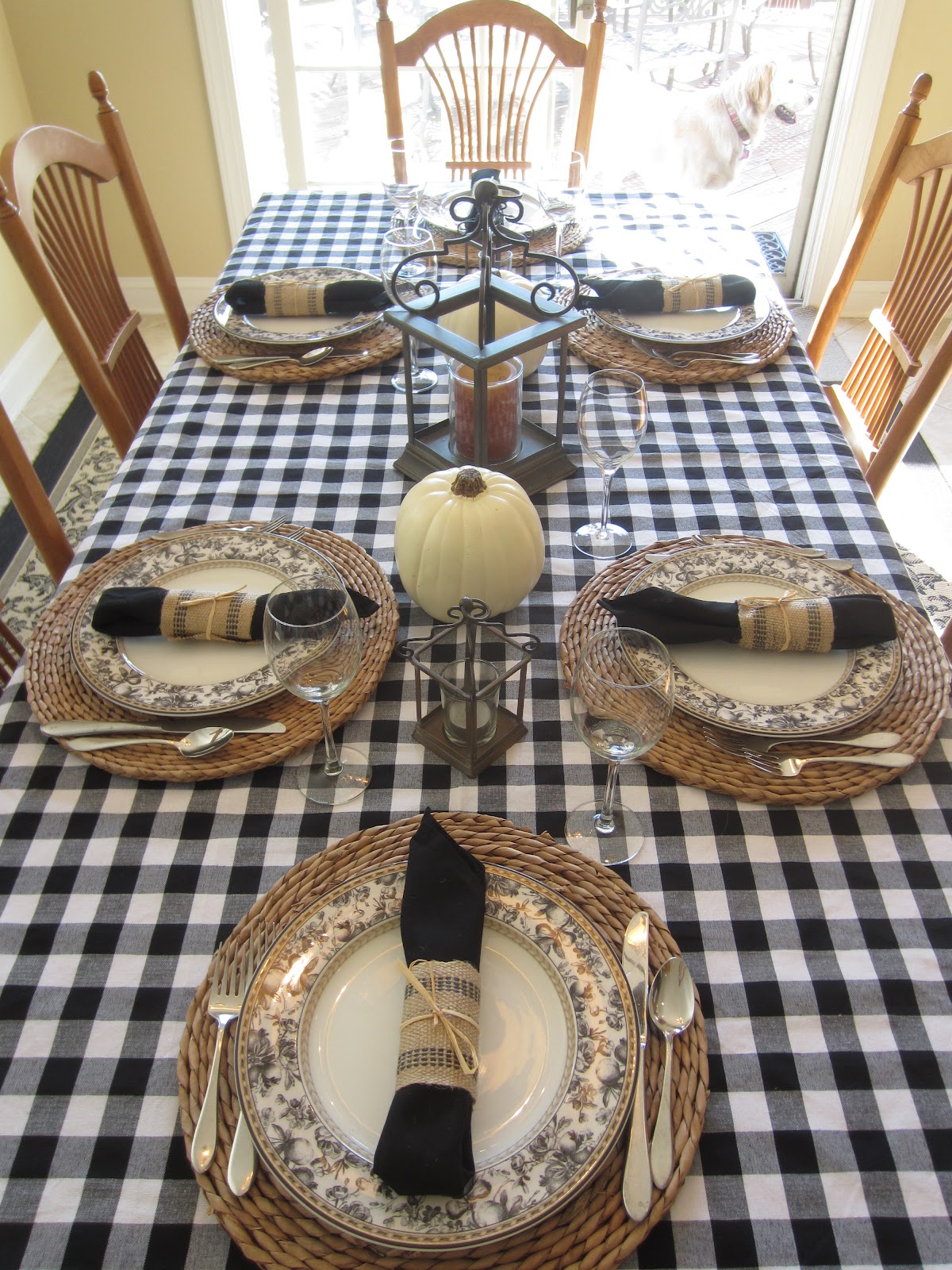 Plaid Table Settings for the Fall and Winter - Calypso in the Country