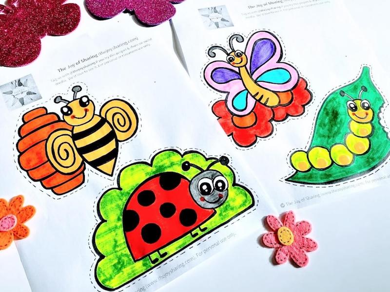 Cute Bugs Mosaic Art For Kids - The Joy of Sharing