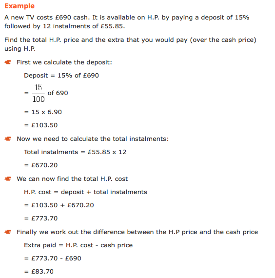 2014 S4-09 Maths Blog: 01 HIRE PURCHASE
