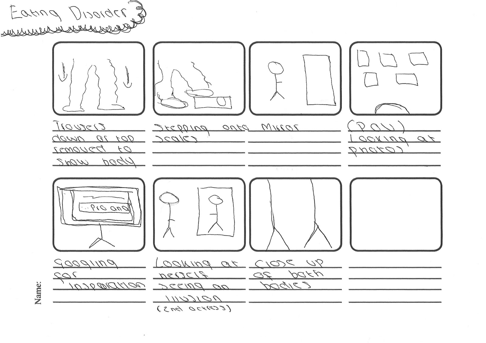 Izzy Cooper Moving Image - UKC Digital Arts: Storyboard