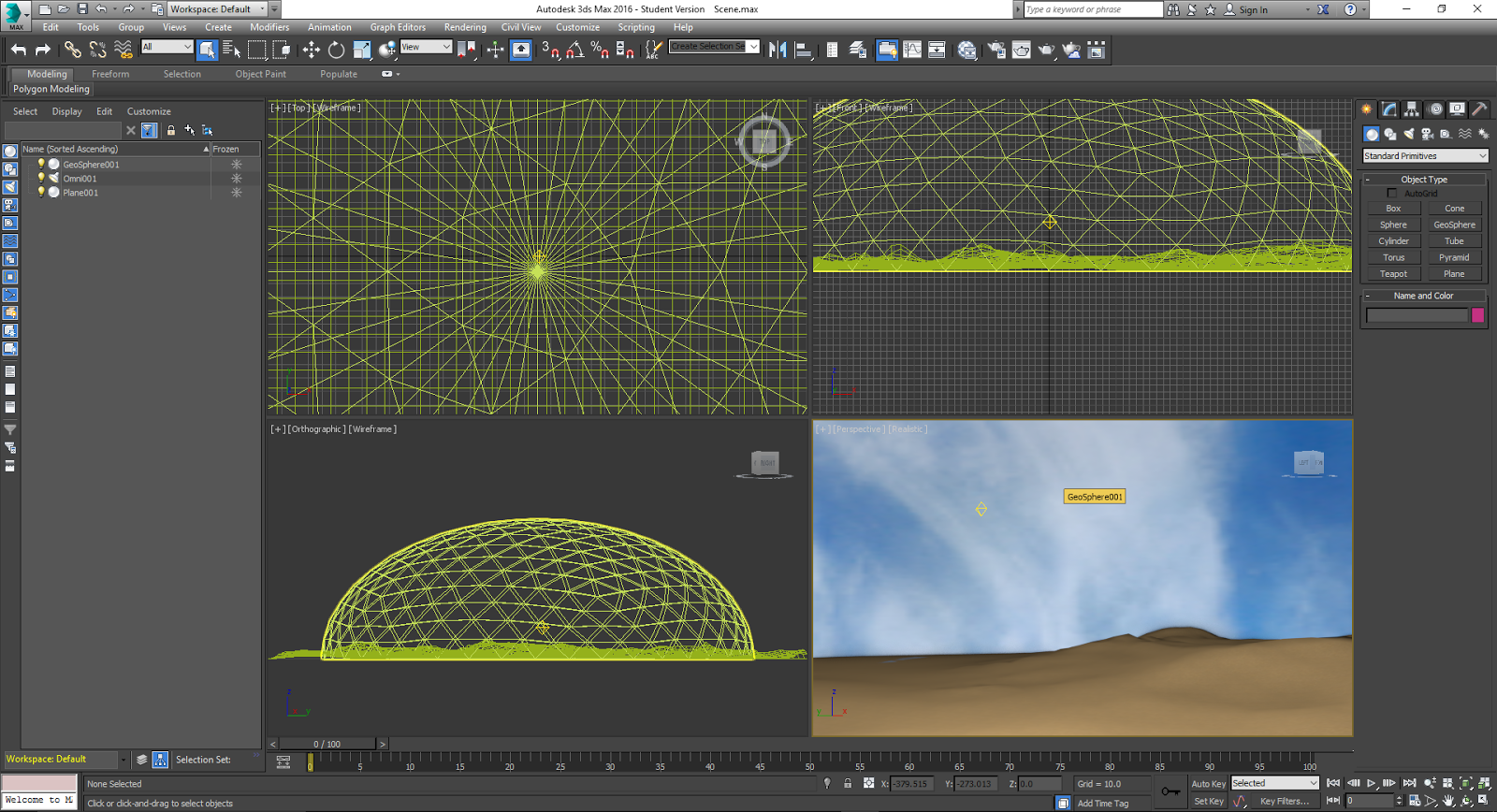 3D Modelling and Animation: Setting the Scene, Sky Dome