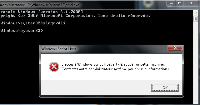 l'accès à Windows script host est désactivé sur cette machine - comment ...