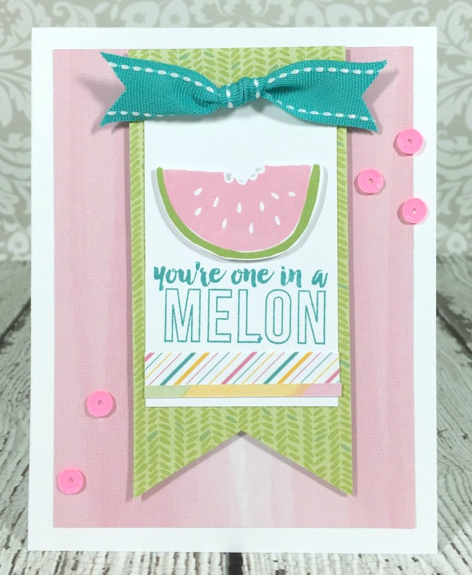Courtney Lane Designs: Cricut Artistry One in a Melon card