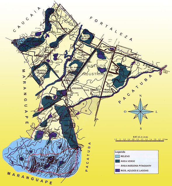 MUSEU VIRTUAL DE MARACANAÚ: MAPA DE MARACANAÚ (RELEVO E HIDROGRAFIA)