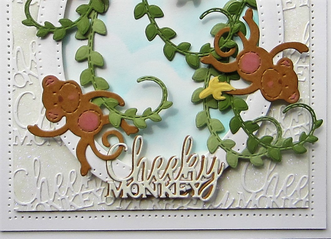 PartiCraft (Participate In Craft): Sparkly Cheeky Monkey Card
