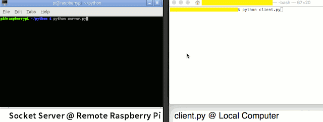 Study Raspberry Pi: Connect Mac/iPhone to a Simple Python Socket Server ...