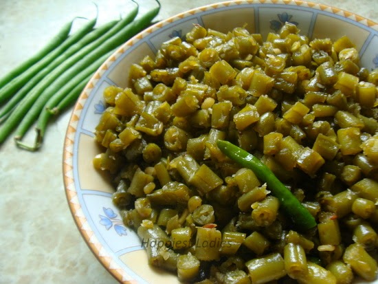 Beans Palya/Stir Fry in Udupi Style - Happiest Ladies