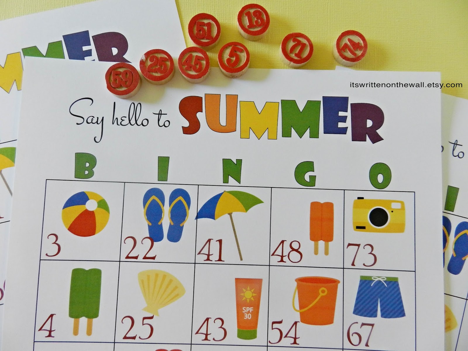 It's Written on the Wall: Fun Summer Vacation Activity--SUMMER BINGO!!!