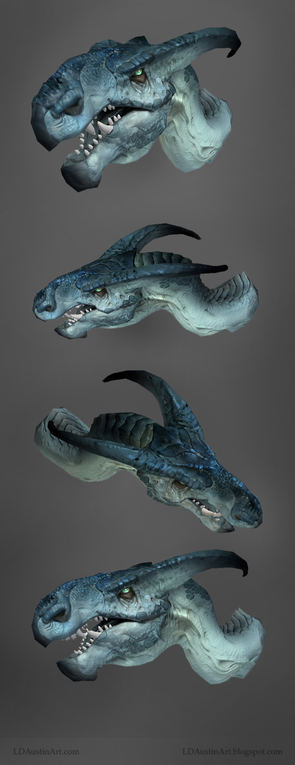 The Art of LD Austin: Dragon Head - Texture WIP