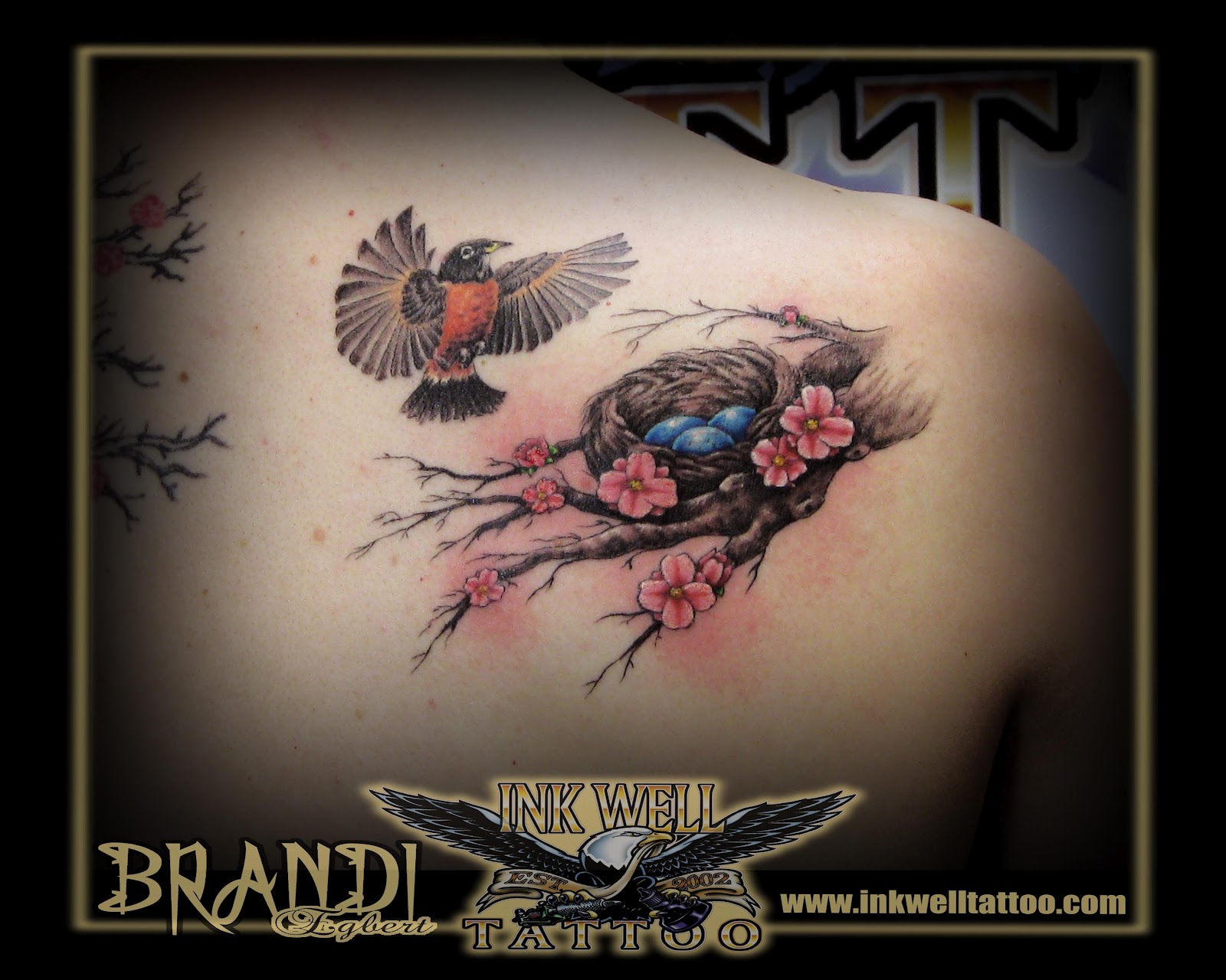 Brandi Egbert (Ink Well Tattoo): Robin and Nest