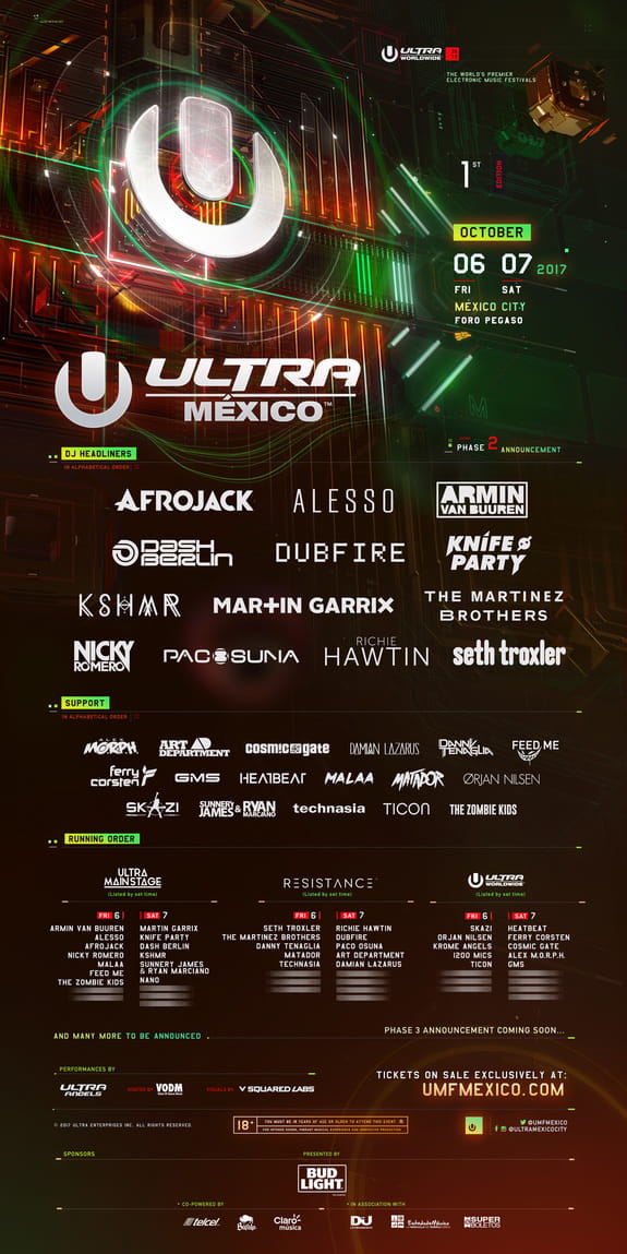 ULTRA México Announces Phase Two Lineup