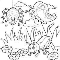 Cute Insect Coloring Pages For Kids Free Images - Best Coloring Pages ...