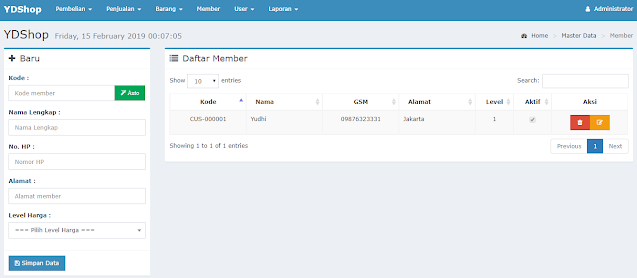 Aplikasi Penjualan, POS dan Persediaan (Print Struk Printer Thermal) - Dhidecoderweb | Tutorial ...