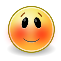 Facebook Smiley Faces codes: Blush face emoticon