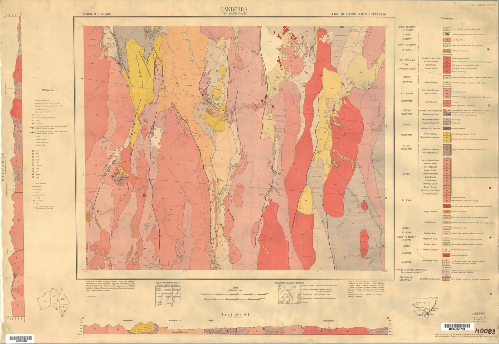 Cameron Anderson Architecture QUT: Canberra 1:250 000 Geological Map ...
