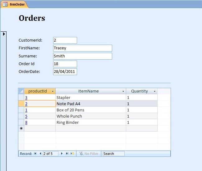 Microsoft Access Tips Using A Subform Link To Open A Form At A Specific Record 