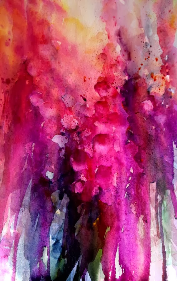 Watercolours With Life: Glorious Colour : Foxgloves 2014