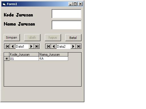 MEMBUAT PROGRAM DATABASE SEDERHANA MENGGUNAKAN VISUAL BASIC | Mukhriatin